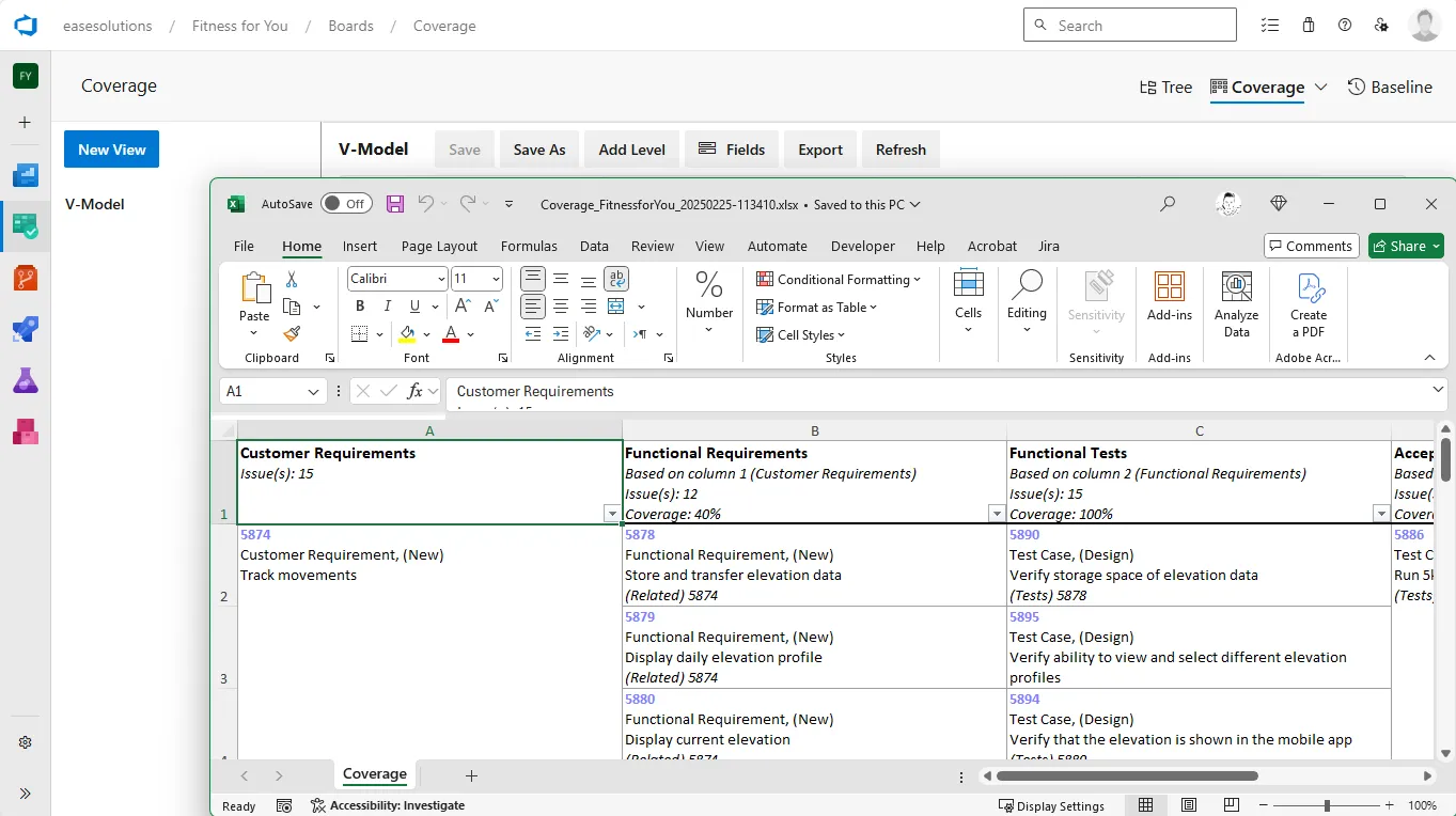 Export Azure DevOps link relations with easeRequirements — ease solutions